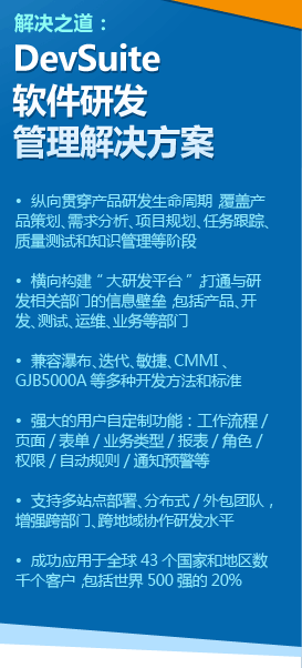DevSuite软件研发管理解决方案